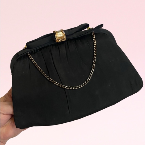 after five | Bags | Vintage After Five Elegant Black Evening Clutch Bag ...